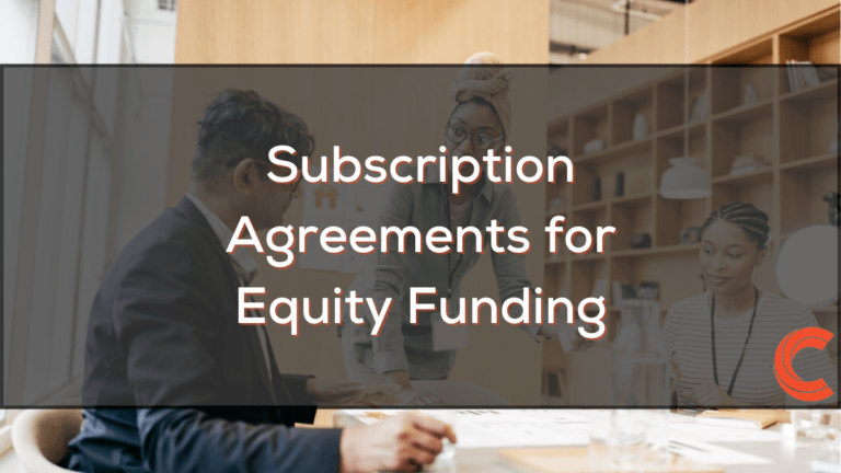Subscription Agreements for Equity Funding - Carbon Law Group